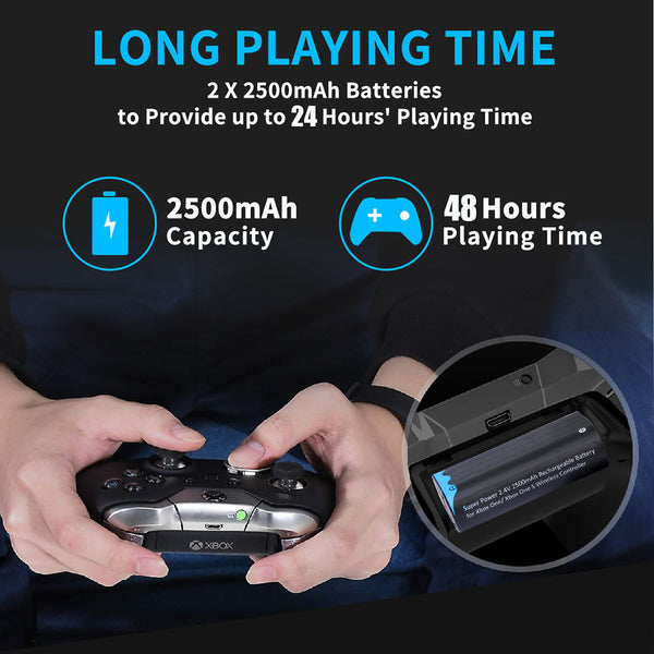 3 Pack Xbox One Controller Battery Pack 2500mAh Rechargeable Controlle ...